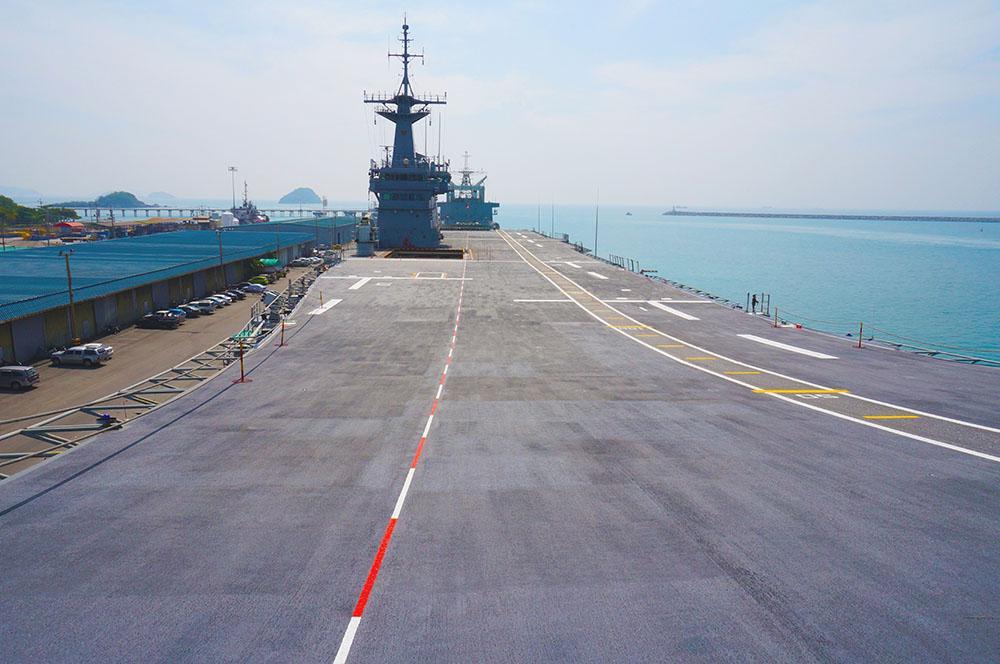 Flight deck of an aircraft carrier Wall Mural Wallpaper | Canvas Art ...