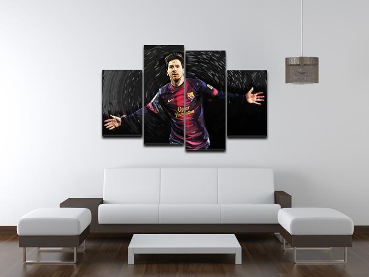 Lionel Messi 4 Split Panel Canvas | Canvas Art Rocks – Canvas Art Rocks US
