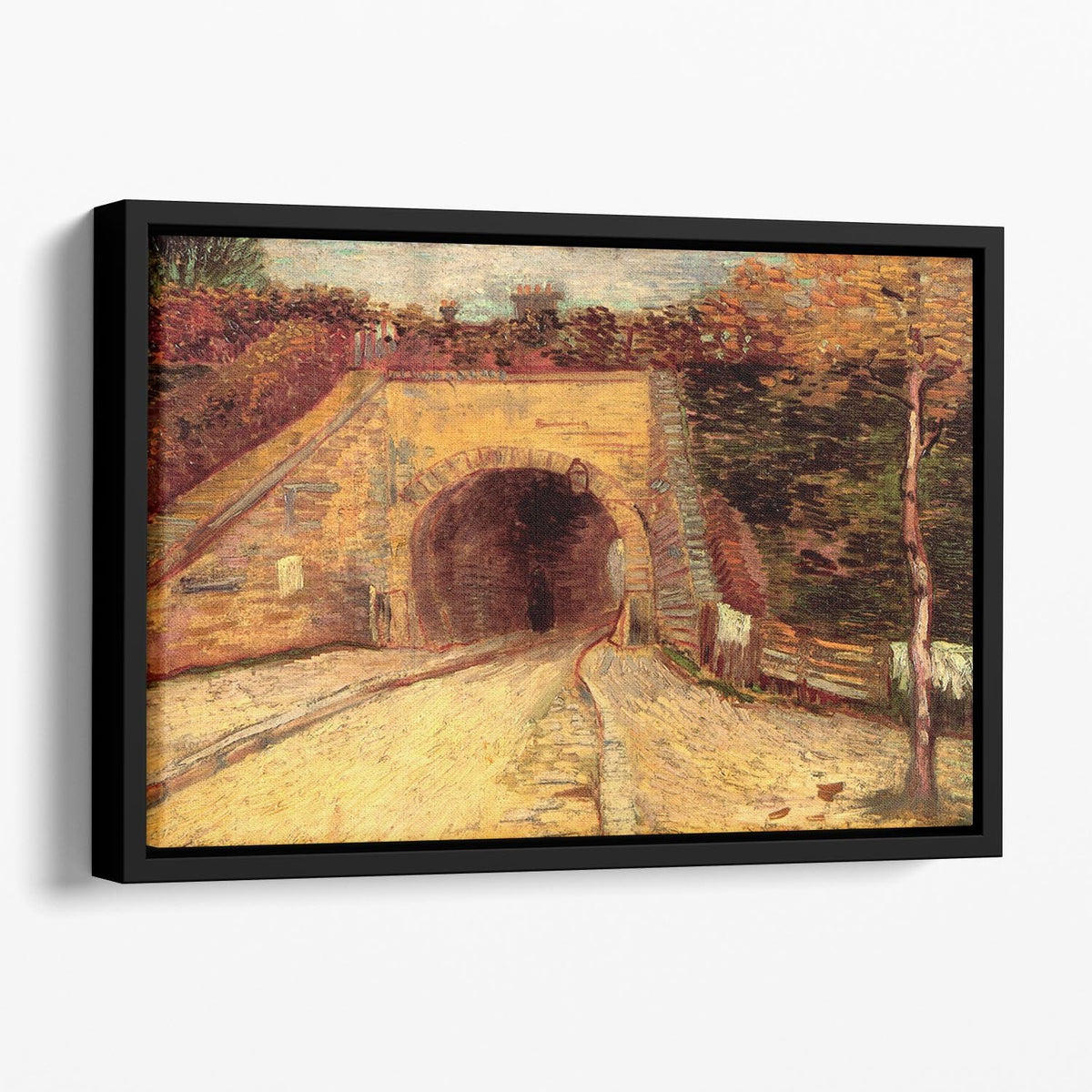 Roadway with Underpass The Viaduct by Van Gogh Floating Framed Canvas ...