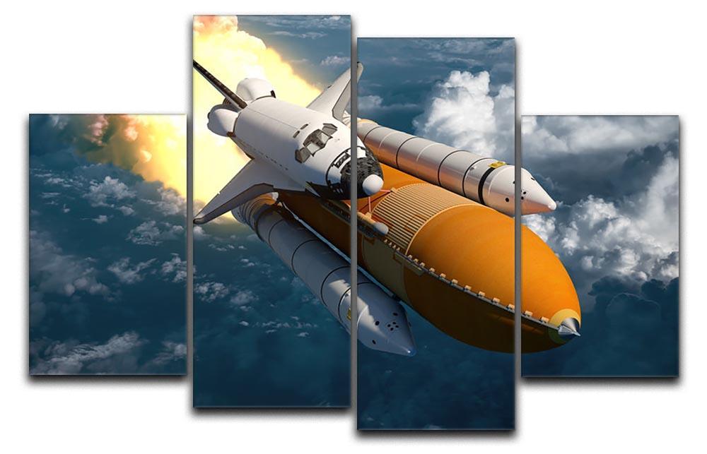 Space Shuttle Lift Off 4 Split Panel Canvas | Canvas Art Rocks – Canvas ...