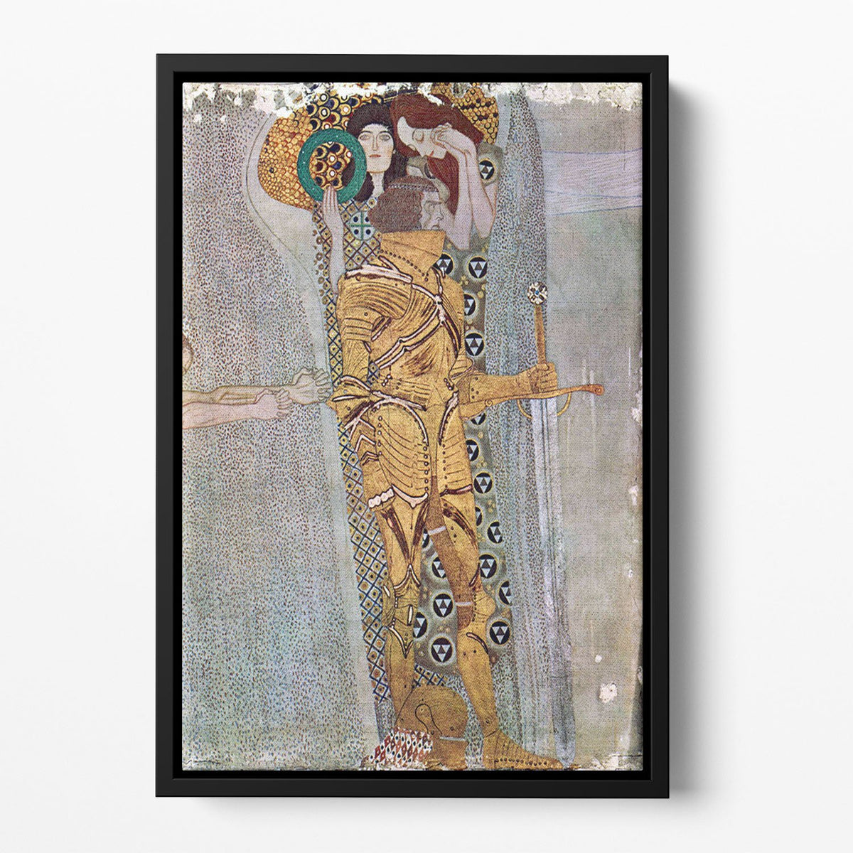 The Beethoven Freize by Klimt Floating Framed Canvas | Canvas Art Rocks ...